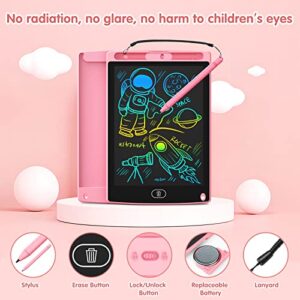 Colorful 8.5 Inch LCD Writing Tablet for Kids, Electronic Sketch Drawing Pad Doodle Board, Toddler Educational Travel Learning Games Birthday Gift Toys for 2 3 4 5 6 7 8 Year Old Girls