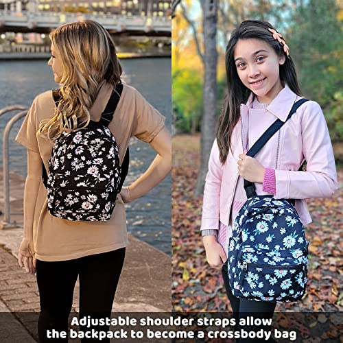 Choco Mocha Black Small Backpack for Girls and Women Teen, Kids Mini Backpack Purse Cute Little Girls Backpack School Travel Bookbag, Snow Leopard