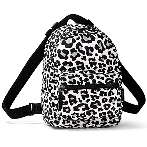 Choco Mocha Black Small Backpack for Girls and Women Teen, Kids Mini Backpack Purse Cute Little Girls Backpack School Travel Bookbag, Snow Leopard