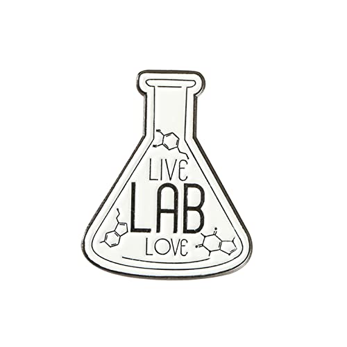 Lab Brooch Conical Flask Pin Cartoon Scientist Beaker Gift (Lab Pin)