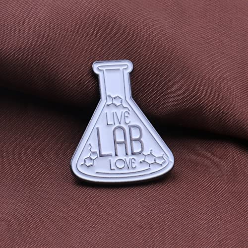 Lab Brooch Conical Flask Pin Cartoon Scientist Beaker Gift (Lab Pin)