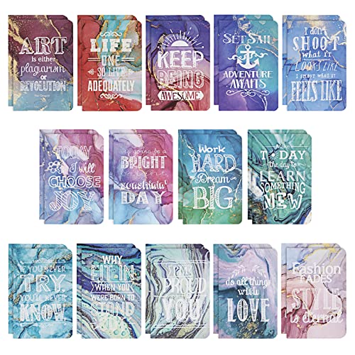 EOOUT 28 Pack Mini Notebooks for Kids, Inspirational Journals Bulk, 32 Pages 3.5" x 5.5" (A6 Size) Lined Motivational Pocket Notepads for Kids, Coworkers, Students Gifts