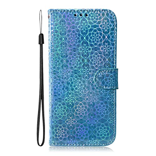 MojieRy Phone Cover Wallet Folio Case for Oppo REALME 7 PRO, Premium PU Leather Slim Fit Cover for REALME 7 PRO, 2 Card Slots, Simple Cover, Blue