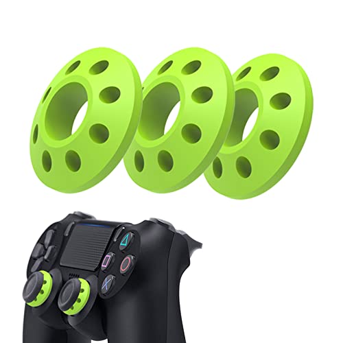 Aim Assist Motion Control Rings Compatible with PS5,PS4,Xbox Series X/S,Xbox Core,Xbox Elite 2 Core Controller Precision Rings Rubber Accessories Two Different Strength (3pack-Green)