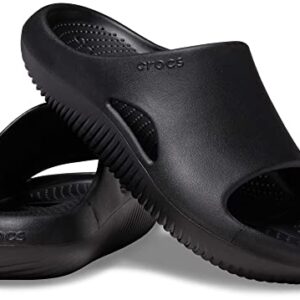 Crocs Unisex Mellow Slides Sandal, Black, 6 US Men