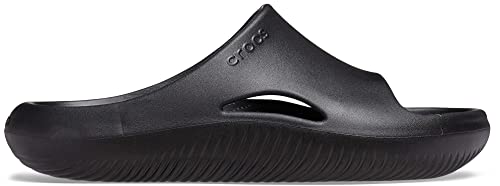 Crocs Unisex Mellow Slides Sandal, Black, 6 US Men