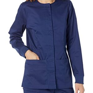 Amazon Essentials Women's Scrub Snap Jacket (Available in Plus Size), Dark Blue, XX-Large