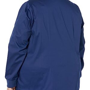 Amazon Essentials Women's Scrub Snap Jacket (Available in Plus Size), Dark Blue, XX-Large