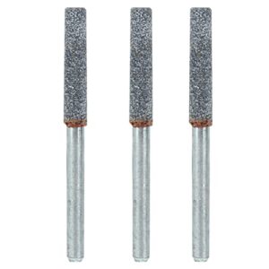 nikou 3pcs diamond chainsaw sharpener, dia 5/32in burr stone file rotating sharpening tool