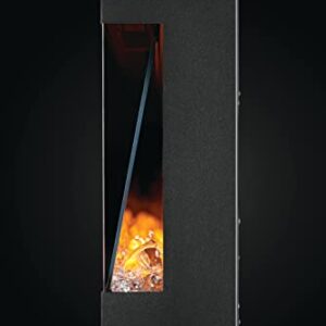 Napoleon Trivista Pictura 60 - NEFL60H3SV - Wall Hanging Electric Fireplace, 60-in, Black, Glass Front, Realistic Flames, LED Ember Bed, Adjustible Flame Height/Colours, Remote Included