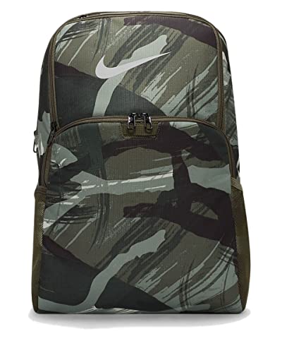 Nike Brasilia X-Large Backpack-9.5 (Medium Olive/Black/Particle Grey, Misc)