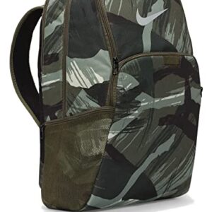 Nike Brasilia X-Large Backpack-9.5 (Medium Olive/Black/Particle Grey, Misc)