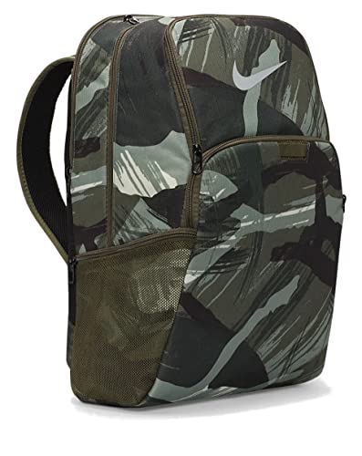 Nike Brasilia X-Large Backpack-9.5 (Medium Olive/Black/Particle Grey, Misc)