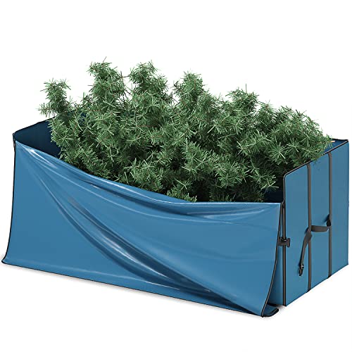 Hearth & Harbor Christmas Tree Storage Bag 7.5 ft. – Waterproof Christmas Tree Storage Box of 600d Oxford Material – Christmas Tree Bag With Handles & Special Wide Opening, Blue (VCN-HHHS14-FBM-NEW)