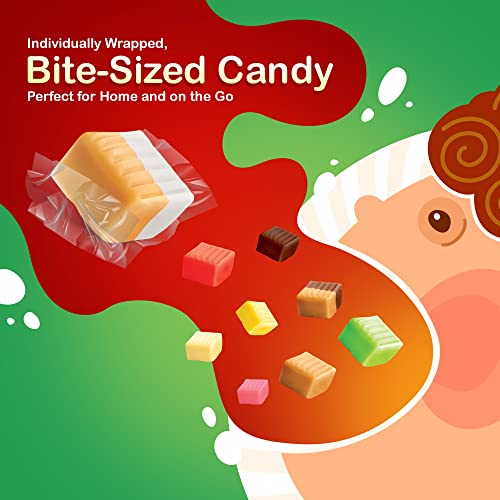 SWEETSOME Caramel Squares - Chocolate Caramel Candy - Individually Wrapped Soft & Chewy Candy - 2 Pound Bag Milk Candies (Chocolate Caramel)