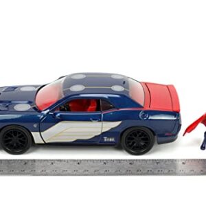 Jada Toys Marvel 2015 Dodge Challenger SRT Hellcat Die-cast Car w/ 2.75" Thor Figure, Toys for Kids and Adults