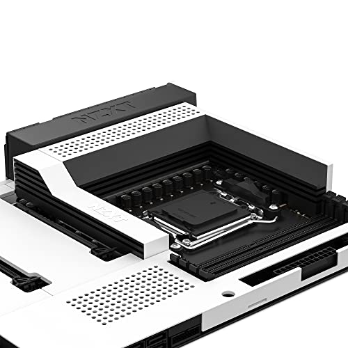 NZXT N7 B650E - N7-B65XT-W1 - AMD B650 chipset (Supports AMD 7000 Series CPUs) - ATX Gaming Motherboard - Integrated Rear I/O Shield - Wifi 6 connectivity - White