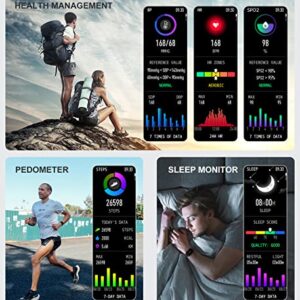 Iaret Smart Watch for Women Men (Answer/Make Call), Fitness Tracker for Android iOS Phones Waterproof Smartwatch 1.7" HD Full Touch Screen Activity Trackers Heart Rate Sleep Monitor Pedometer, Black