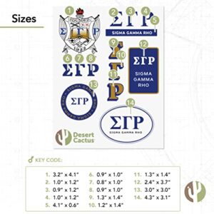 Sigma Gamma Rho Standard Sticker Sheet Decal Laptop Water Bottle Car (Full Sheet - Standard)