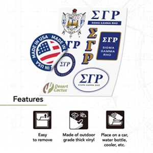 Sigma Gamma Rho Standard Sticker Sheet Decal Laptop Water Bottle Car (Full Sheet - Standard)