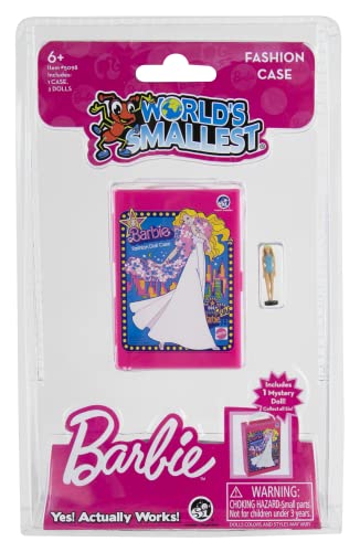 World's Smallest Barbie Fashion Case, Miniature, Includes 1 case and 2 Micro Figures, Styles Selected at Random