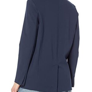 Amazon Essentials Women's Relaxed-Fit Soft Ponte Blazer, Navy, Medium