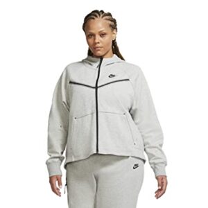 Nike Sportswear Plus Size Zip Womens Active Hoodies Size 2X, Color: Grey/Grey