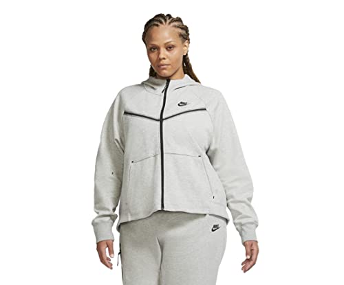 Nike Sportswear Plus Size Zip Womens Active Hoodies Size 2X, Color: Grey/Grey