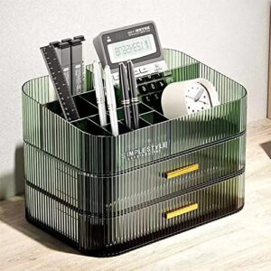 MIUOPUR Makeup Organizer with Stackable Drawers, Bathroom Vanity Organizers and Storage, Ideal for Desk and Dresser Countertops, Great for Cosmetics, skincare, Lipsticks, Nail Care -Green