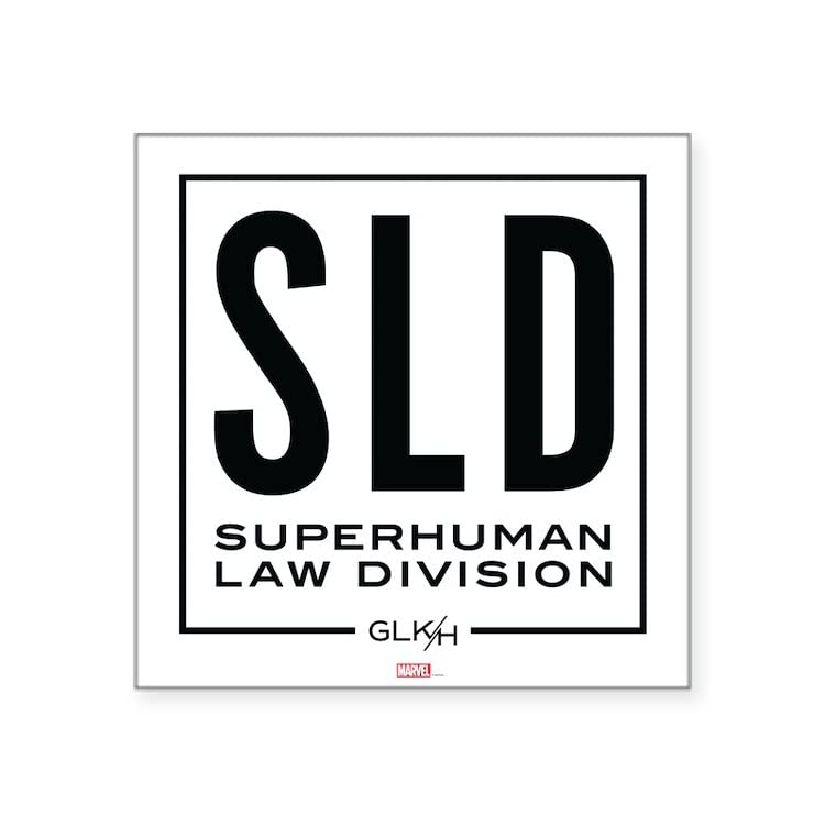 CafePress She Hulk SLD Logo Square Bumper Sticker Car Decal