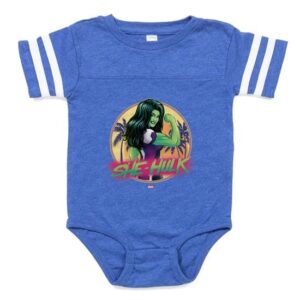 cafepress she hulk beach workout cute infant baby football bodysuit