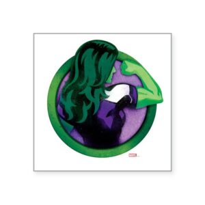 cafepress she hulk flexing her bicep emblem square bumper sticker car decal