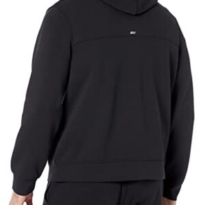 Amazon Essentials Men's Active Sweat Zip Through Hooded Sweatshirt (Available in Big & Tall), Black, Large