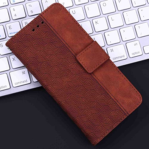 SHOYAO Phone Cover Wallet Folio Case for Oppo REALME 7 PRO, Premium PU Leather Slim Fit Cover for REALME 7 PRO, Horizontal Viewing Stand, Lanyard, Easy Installation, Brown