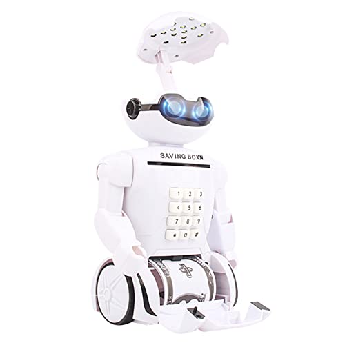 ZSEM Smart Robot for Kids RC Robot Desk Lamp Dancing Walking Singing Reable Toys ATM Saving Box with Passwo for Boys Girls Christmas Educational Gift