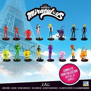 P.M.I. Miraculous Ladybug Designs Topeez | 12 Miraculous Ladybug Topeez Out of 16 Designs in 1 Pack | 6 Topeez and 2 Rare Hidden Mystery Topeez (Assortment B)