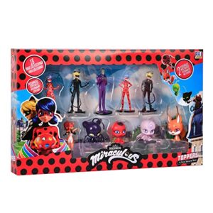 p.m.i. miraculous ladybug designs topeez | 12 miraculous ladybug topeez out of 16 designs in 1 pack | 6 topeez and 2 rare hidden mystery topeez (assortment b)