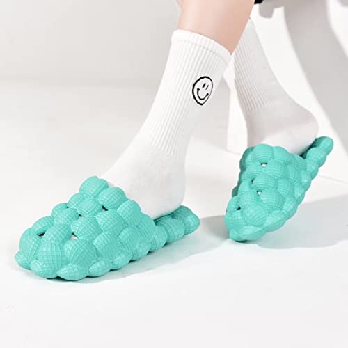 scecocrs Kids Bubble Slides Golf Ball Shoes Blue, Boys Girls Funny Lychee Massage Bubble Slippers, Non-Slip Thick Sole House Slippers Shower Sandals