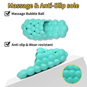 scecocrs Kids Bubble Slides Golf Ball Shoes Blue, Boys Girls Funny Lychee Massage Bubble Slippers, Non-Slip Thick Sole House Slippers Shower Sandals