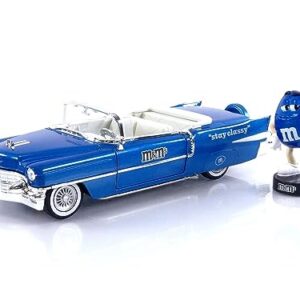 Jada Toys M&M's 1:24 1956 Cadillac El Dorado Die-cast Car w/ 2.75" Blue Figure, Toys for Kids and Adults