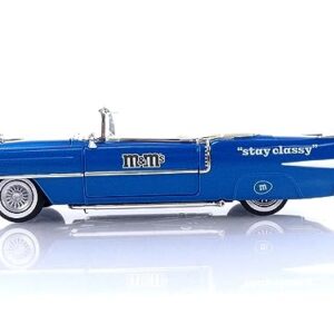 Jada Toys M&M's 1:24 1956 Cadillac El Dorado Die-cast Car w/ 2.75" Blue Figure, Toys for Kids and Adults