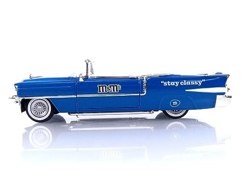 Jada Toys M&M's 1:24 1956 Cadillac El Dorado Die-cast Car w/ 2.75" Blue Figure, Toys for Kids and Adults