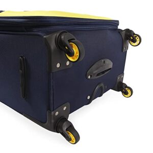 Nautica Helios 2pc Softside Luggage Set, Navy Yellow