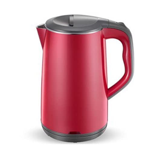 MDRBB Electric Kettle， Stainless Steel Tea Kettle, 1500W Fast Boiling Cordless Water Kettle, Electric Hot Water Kettle Tea Heater 2L with Auto Shut-Off, for Coffee, Tea, Beverages/Red/18 * 18 * 23Cm