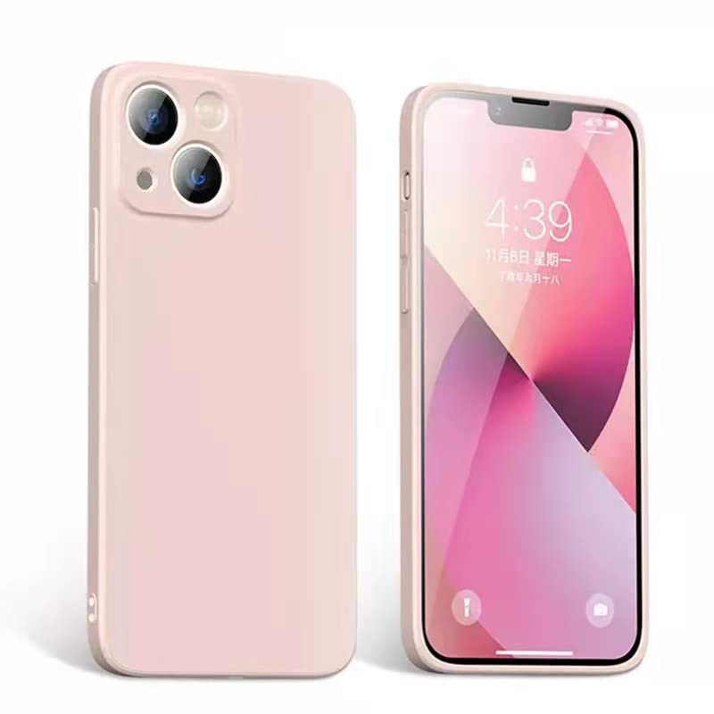 HOQIQEWR Compatible with iPhone 14 Pro Case Full Body Shockproof Liquid Silicone Microfiber Lining 6.1 inch Case (Pink)