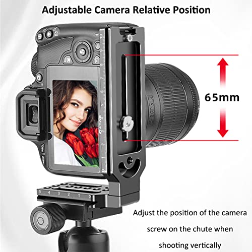 CofunKool Camera L Bracket for Sony A7 A7ii A7iii A7iv A7r4 A7rii A9ii FX3 AX700 A6400, Canon R6 R5 D3500 5D 70D 80d T2i T7i M50 SX540, Nikon Z5 Z6 Z7 Z9 D800 D810, DJI Ronin SC RSC2 RS2