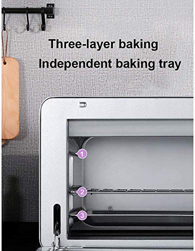 Mini Oven,Convection Countertop Toaster Oven Small Electric Oven Household Baking Small Oven 15 Liter Electric Oven Three-Layer Card Design Purple Useful (Purple)