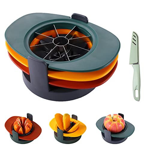 Fruit Cutter Slicer,Telawah 4 in 1 Mango Corer Slicer Apple Corer Cutter Remover Tomato Wedges Fruit & Vegetable Cutter Easy Kitchen Tool with Fruit Knife.