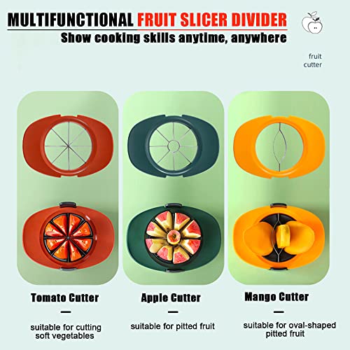 Fruit Cutter Slicer,Telawah 4 in 1 Mango Corer Slicer Apple Corer Cutter Remover Tomato Wedges Fruit & Vegetable Cutter Easy Kitchen Tool with Fruit Knife.