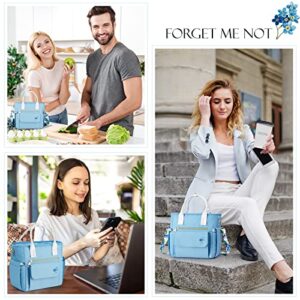 GLORIEROO Deluxe Lunch Bag Women - Leakproof Insulated Lunch Box for Women 2023 Newest Great Gifts for Women Waterproof Multi Pocket Lunch Tote Bag with Removable Strap for Work/Picnic